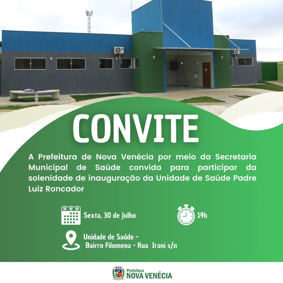 Inauguração da Unidade de Saúde do bairro Filomena será hoje sexta (30 ... Inauguração da Unidade de Saúde do bairro Filomena será hoje sexta (30 ...